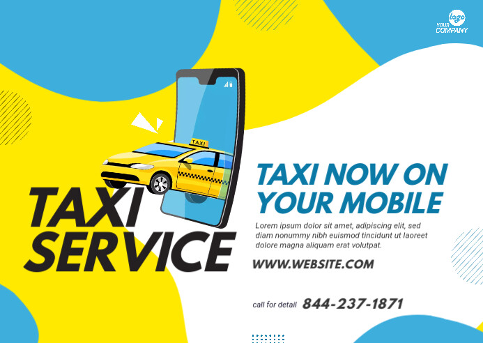 Online Taxi Services Ad Template | PosterMyWall