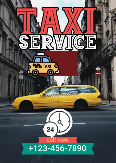 Online Taxi Services Ad Template | PosterMyWall