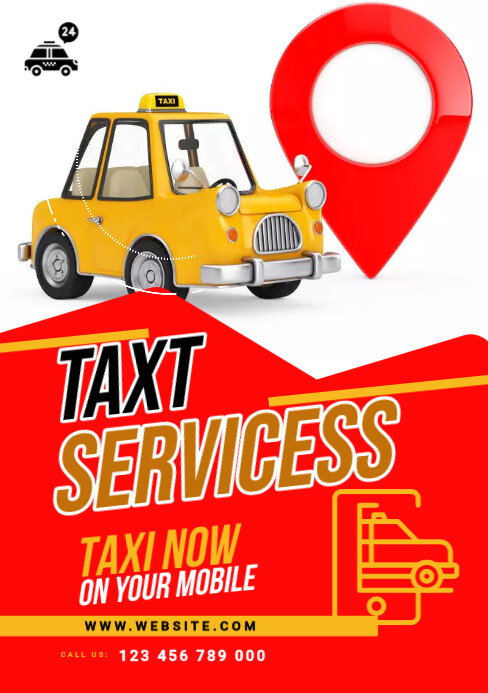 Copy of Online Taxi Services Ad Template | PosterMyWall