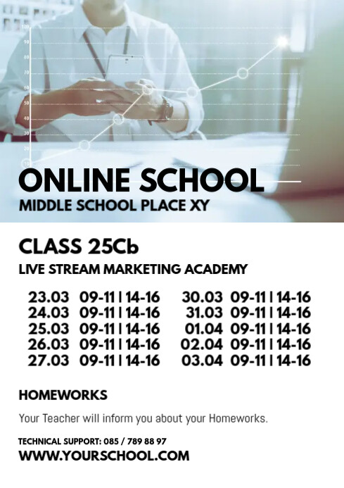 Copy of Online Teaching School Programm Information | PosterMyWall