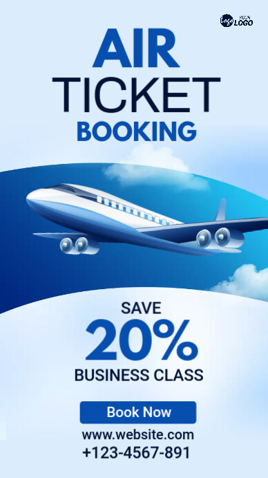 Online Ticket Booking Banner Ad Template | PosterMyWall