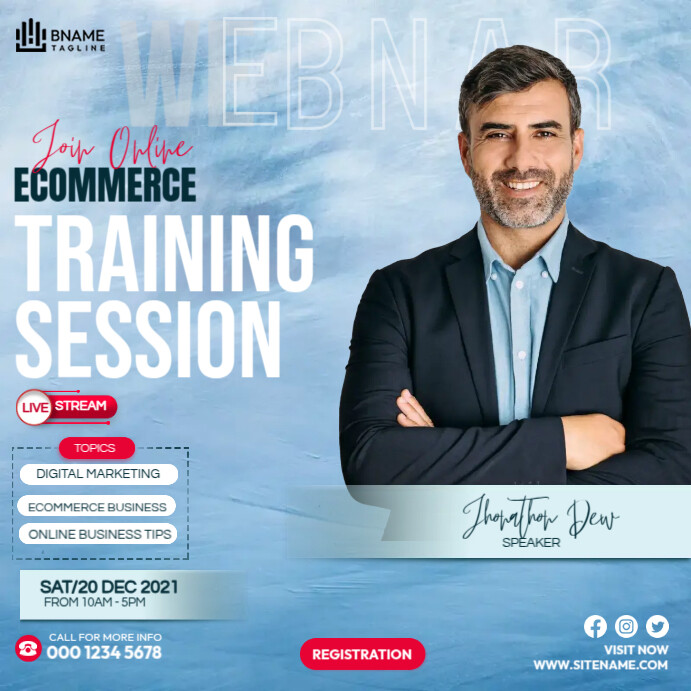 Online Training Session Template | PosterMyWall