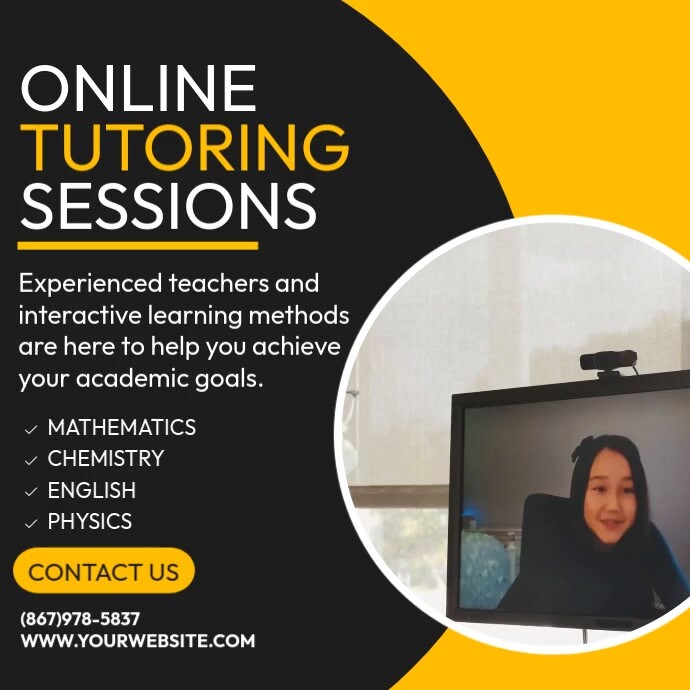 Online Tutor Template | PosterMyWall