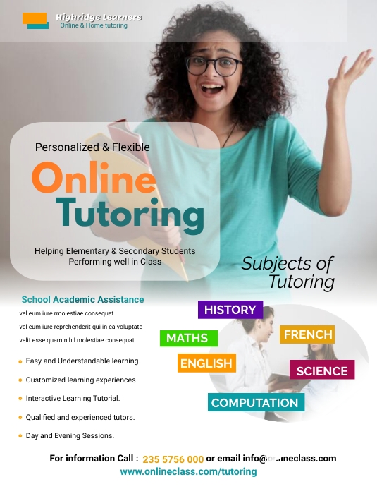 Online tutoring Template | PosterMyWall