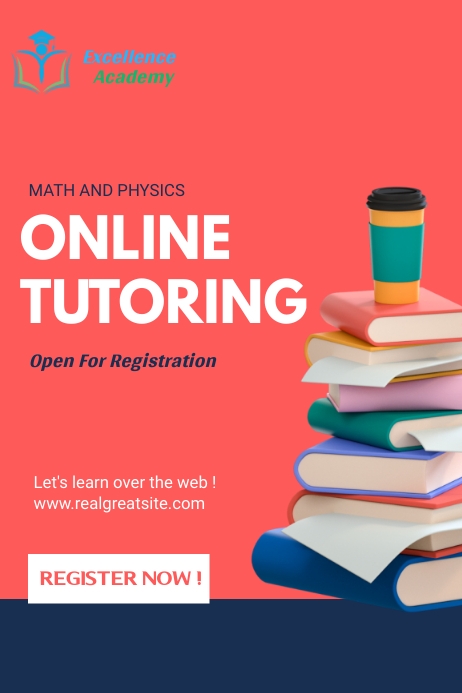 Plantilla de Online tutoring poster template | PosterMyWall