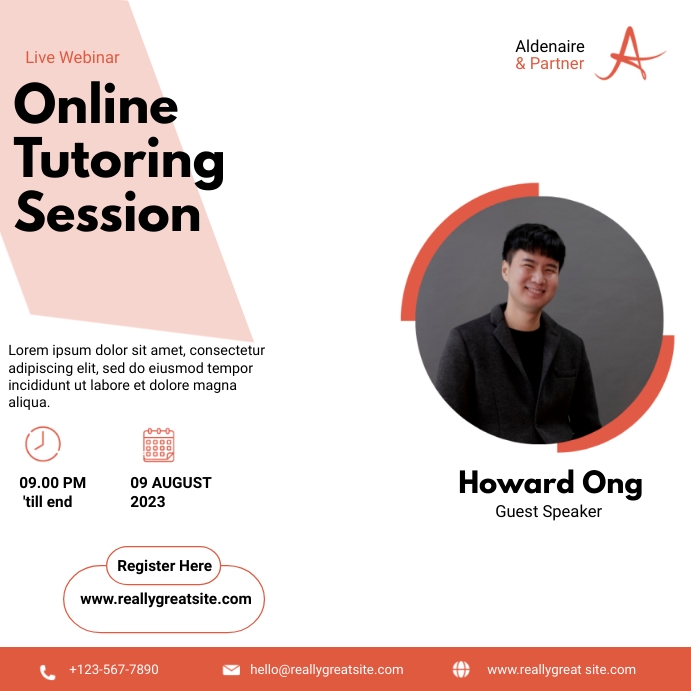 Copy of Online tutoring template | PosterMyWall