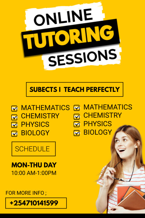 Online tutoring template | PosterMyWall