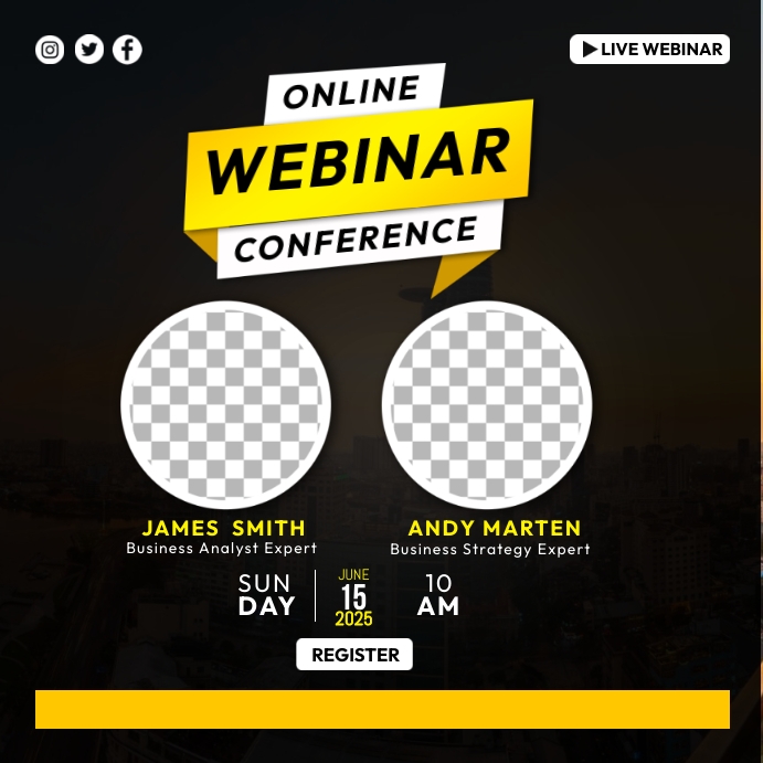 Online Webinar Ads Template | PosterMyWall