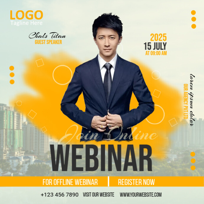 Online Webinar ADS Templat | PosterMyWall