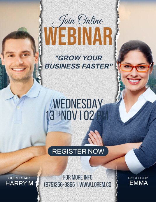 Online Webinar Ads Template | PosterMyWall