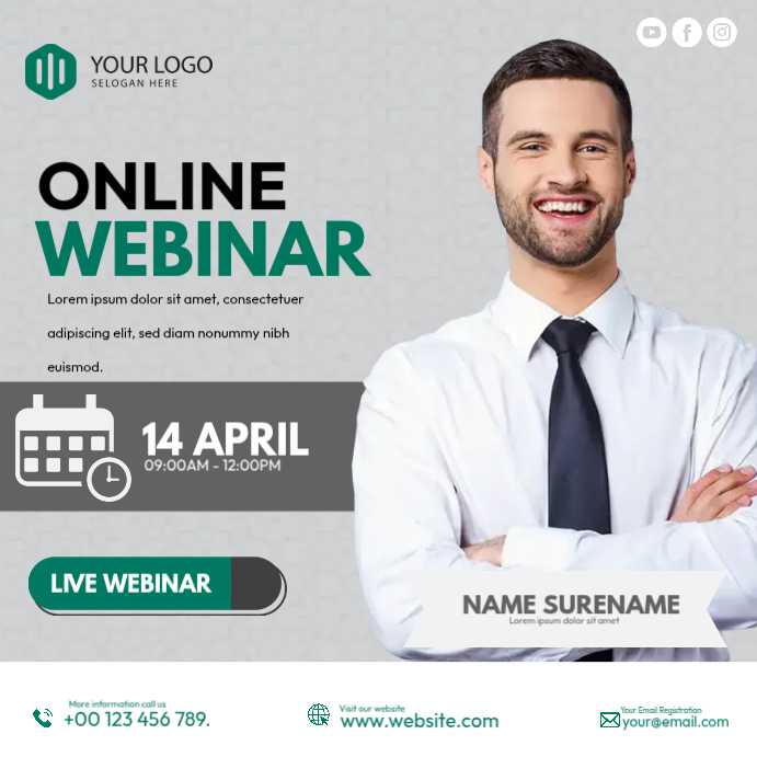 Online Webinar Template | PosterMyWall