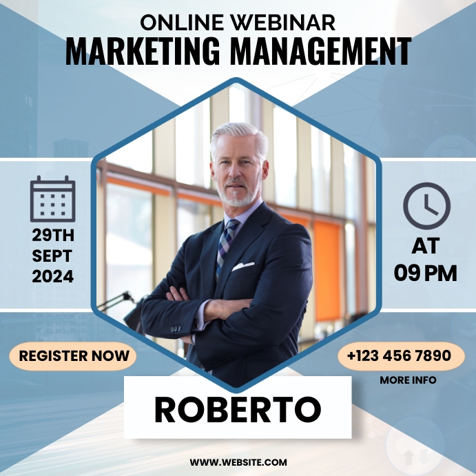Copy of Online webinar marketing management | PosterMyWall