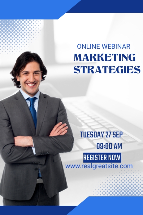 Online webinar marketing strategies template | PosterMyWall
