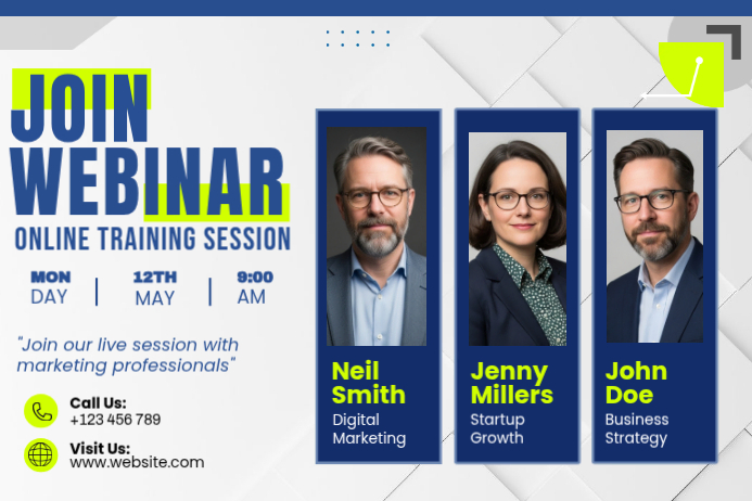 Online Webinar Thumbnail Template | PosterMyWall