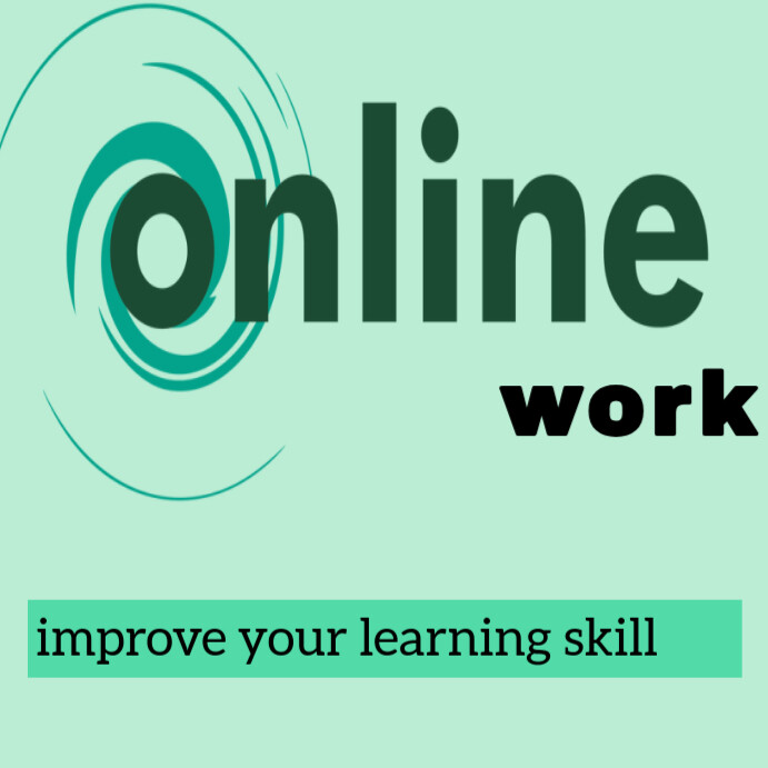 Plantilla de online work | PosterMyWall