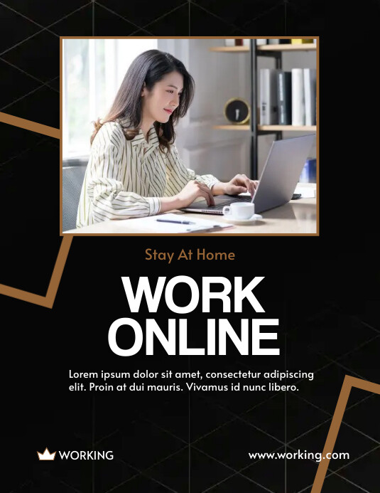 online work flyer Template | PosterMyWall
