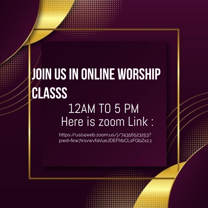 Copy of online worship classs, church class, worship | PosterMyWall