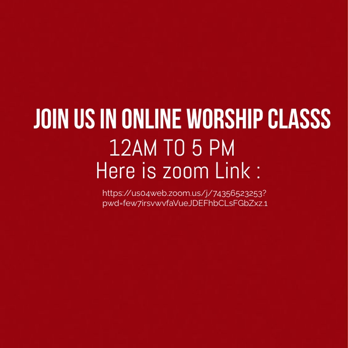 online worship classs, church class, worship Template | PosterMyWall