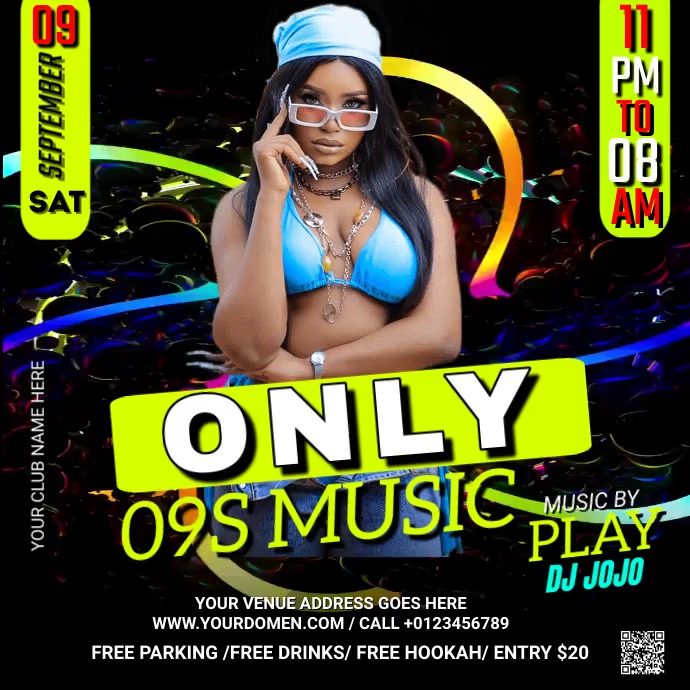 ONLY 09S MUSIC Template | PosterMyWall