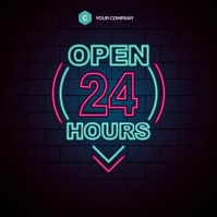 Open 24/7 Hours Retail Template | PosterMyWall