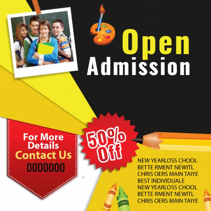 open Admission Template | PosterMyWall