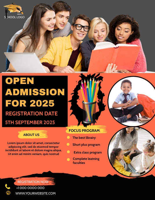 open admission flyer template | PosterMyWall