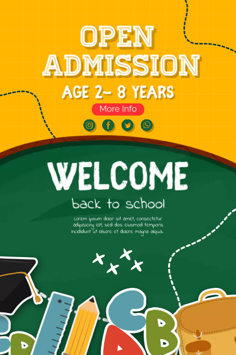 Open admission for children poster template | PosterMyWall