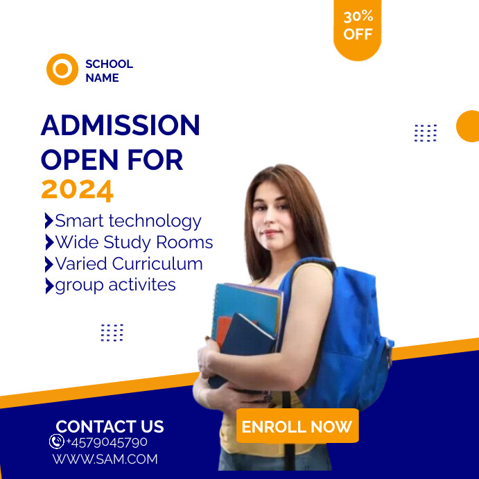 OPEN ADMISSION POSTRER Template | PosterMyWall