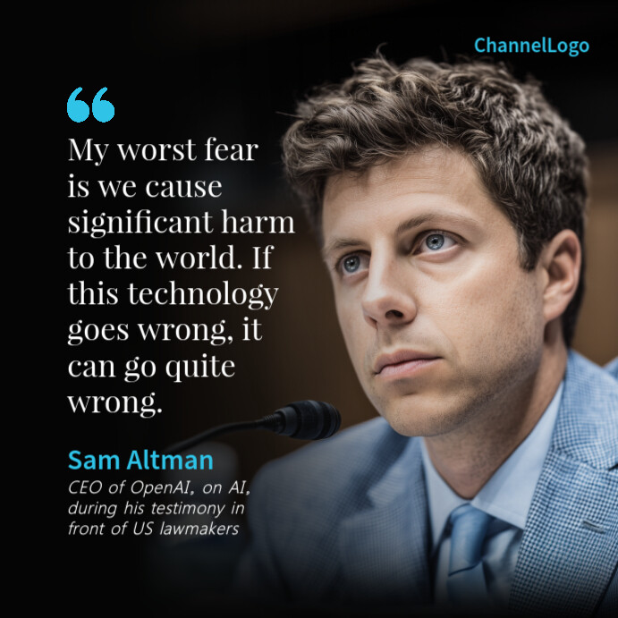 Open AI CEO News Post Template | PosterMyWall