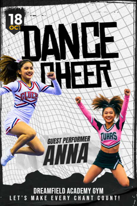 Plantilla de Open cheer tryouts poster | PosterMyWall