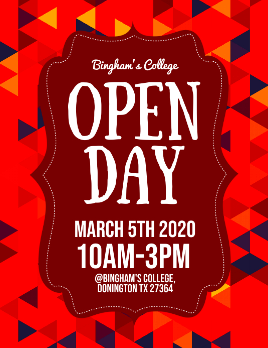 Open Day Flyer Template PosterMyWall open-day-flyer-template-postermywall