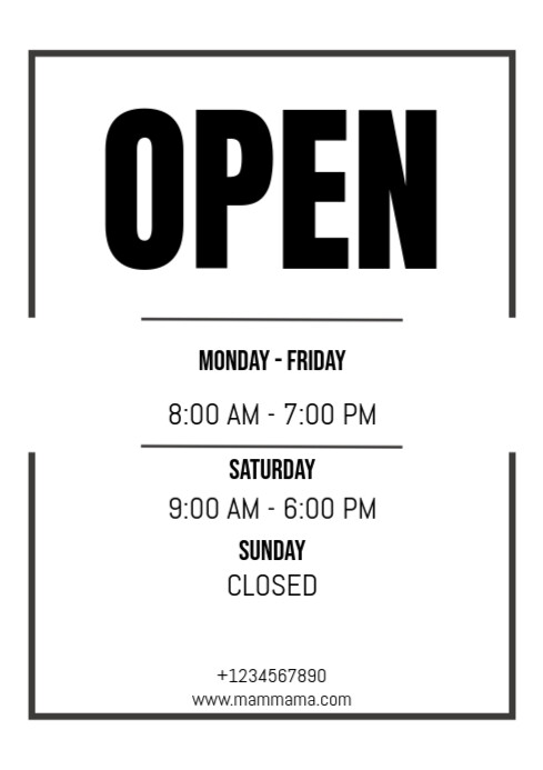 Copy of open | PosterMyWall