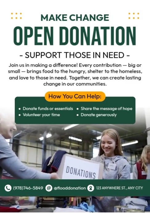 Open Donation Template | PosterMyWall