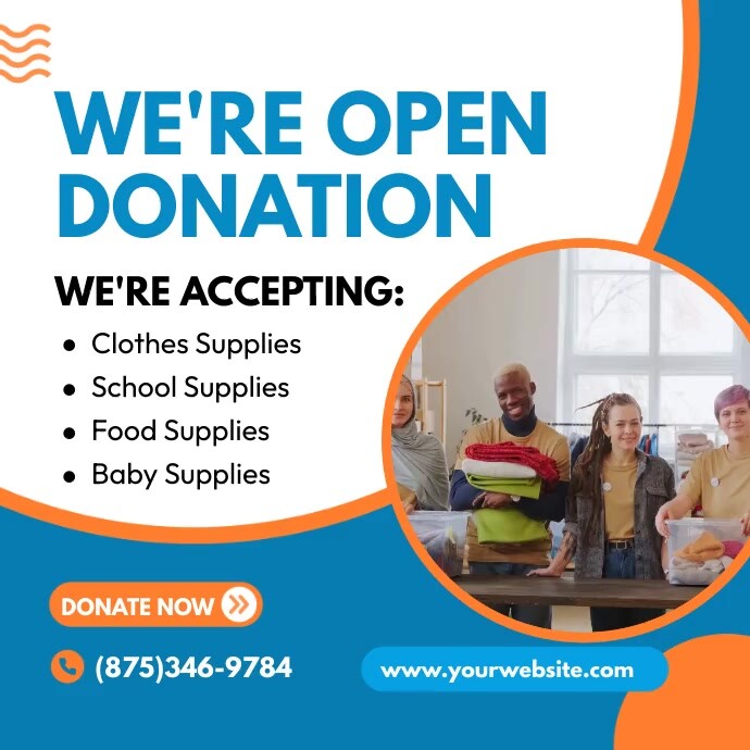 Open Donation Template | PosterMyWall
