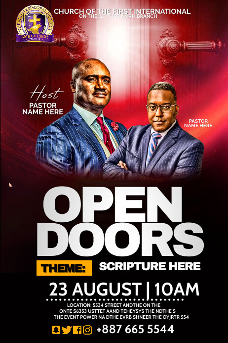 Open doors Template | PosterMyWall