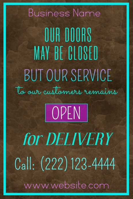 Open for Delivery Poster Template | PosterMyWall