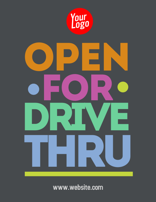 Open for drive thru flyer poster Template | PosterMyWall