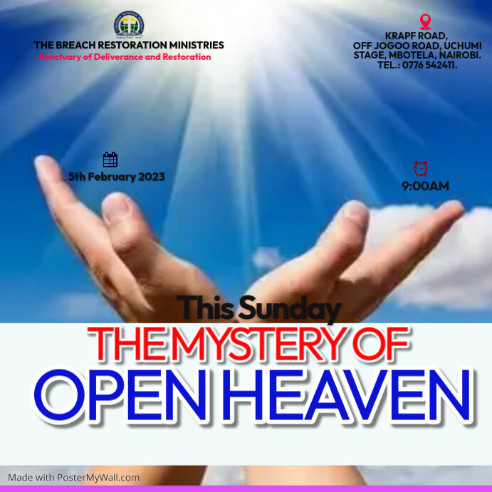 open heaven Template | PosterMyWall