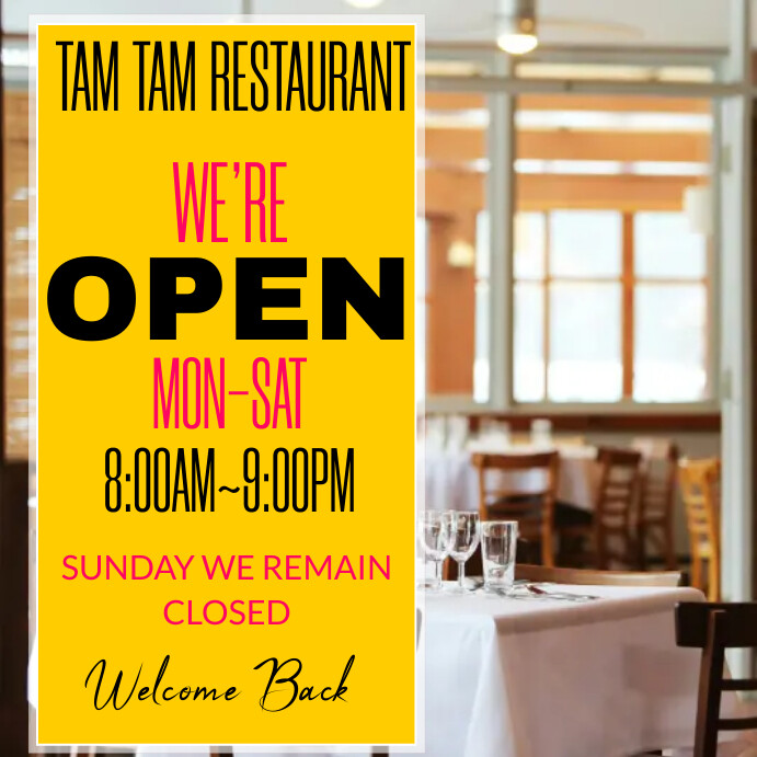 open hours flyer Template | PosterMyWall