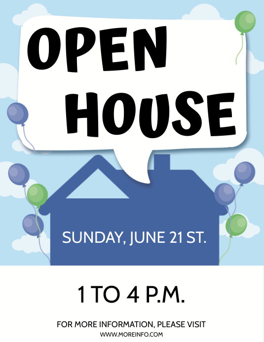 OPEN HOUSE Template | PosterMyWall