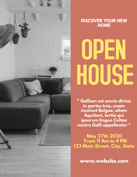 open house event real estate flyer Template | PosterMyWall