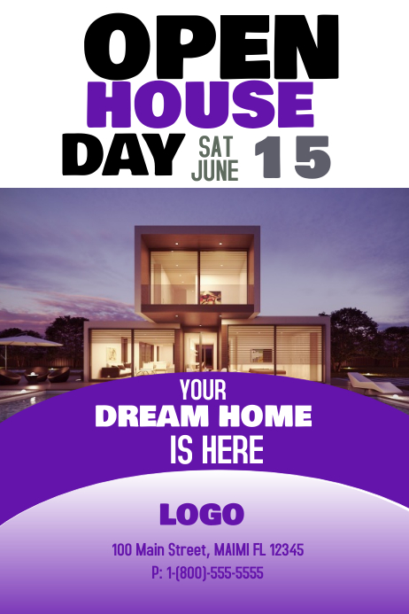 Plantilla de Casa Abierta | PosterMyWall