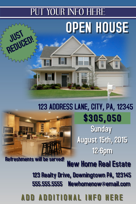 OPEN HOUSE Template | PosterMyWall