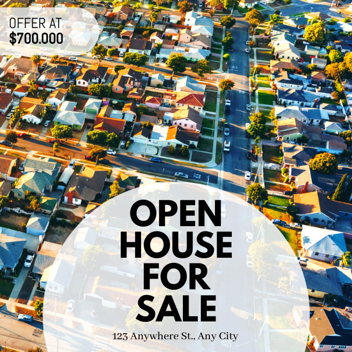 Open House For Sale Template | PosterMyWall