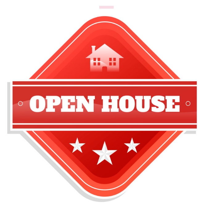 Open house label concept poster Template | PosterMyWall