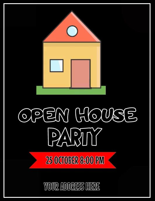 Open House Party Template