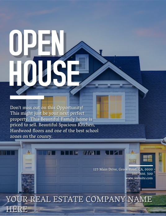 Brosur Templat Open House / Real Estat | PosterMyWall