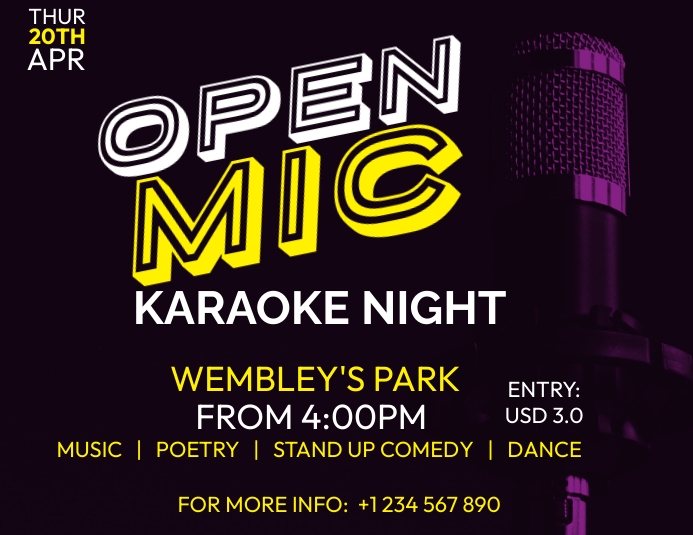 open mic Template | PosterMyWall