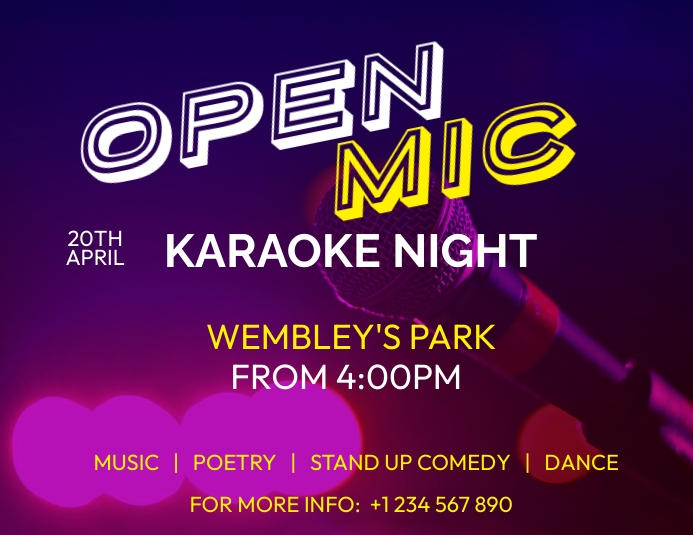 open mic Template | PosterMyWall