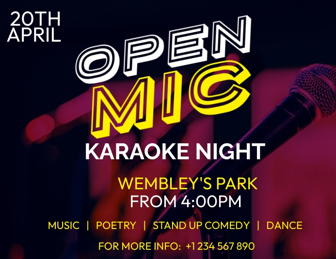 open mic Template | PosterMyWall